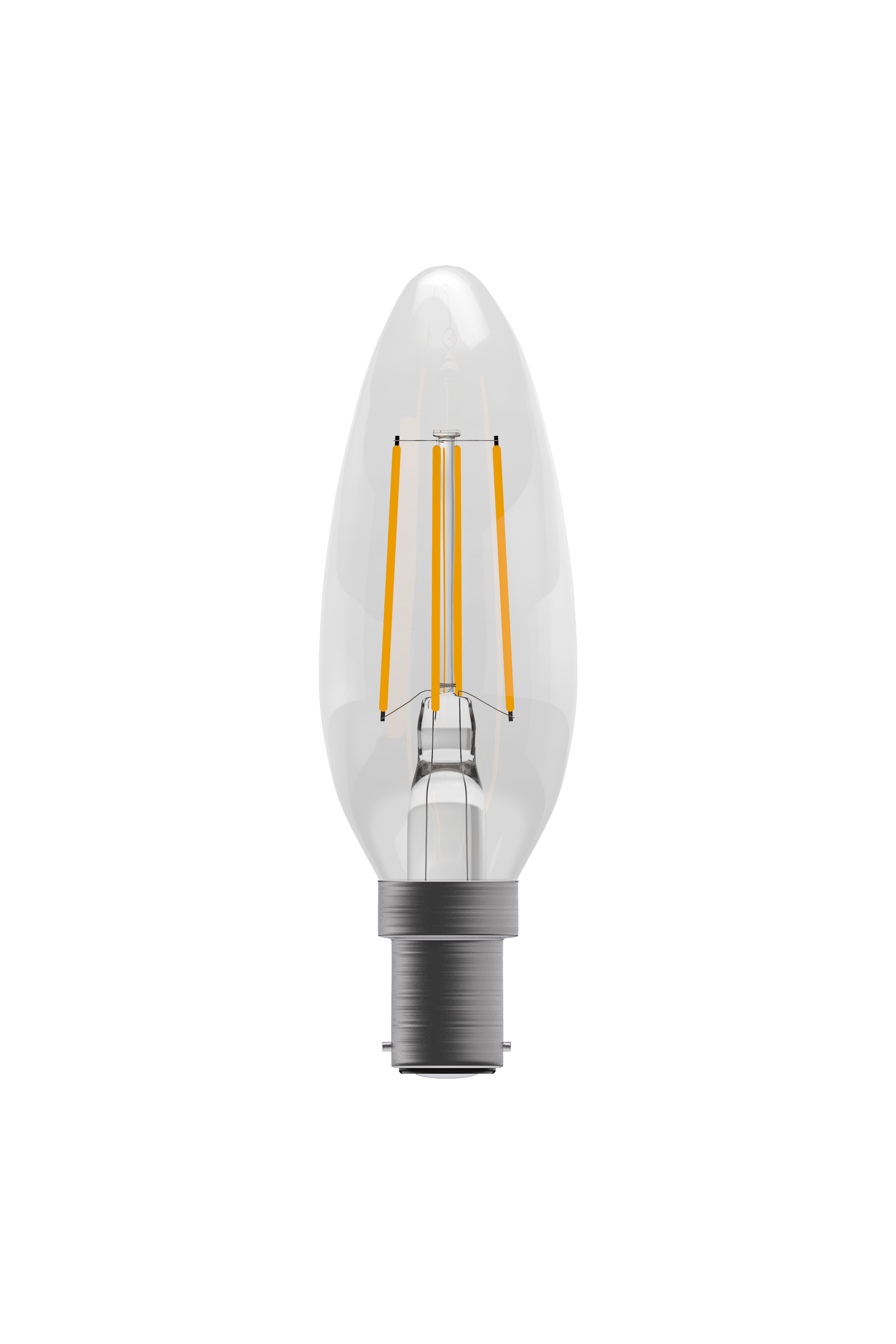 60704 - 3.3W LED Filament Clear Candle - SBC, 2700K - BELL Lighting