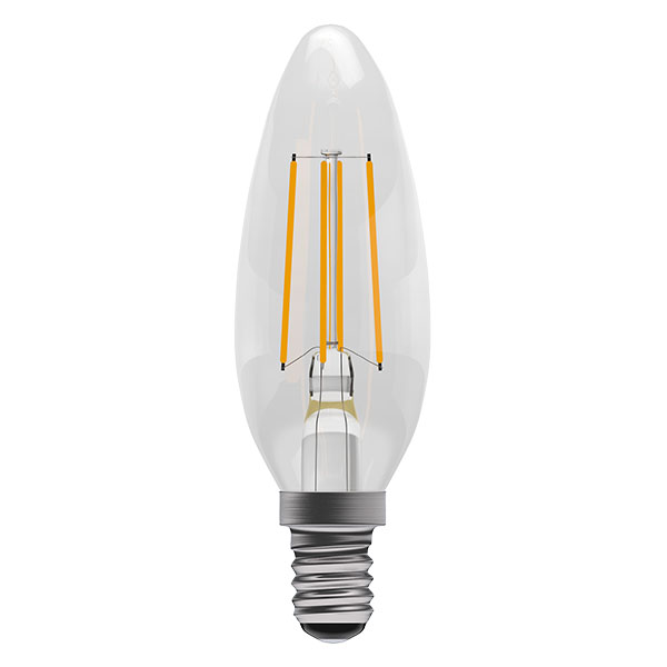 60726 - LED 3.3W Dimmable Clear Filament Candle - SBC - 4000K - BELL ...