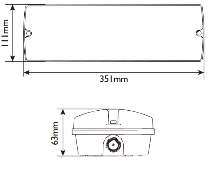 Bulkhead Plus Emergency Bulkhead, 3W, Maintained, IP65 - CQR Security