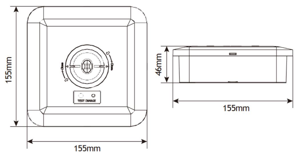 SELF TEST – Escape Surface EM Downlight c/w 2 lens, IP65 - CQR Security