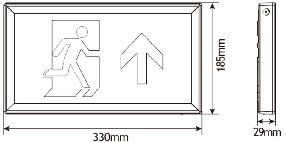 CQR LED Emergency Slimline Exit Box c/w Arrow Up Legend – White - CQR ...
