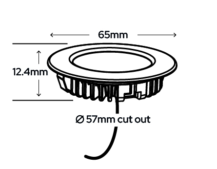 12V Sirius Connect LED Cabinet Light - Sycamore B2B